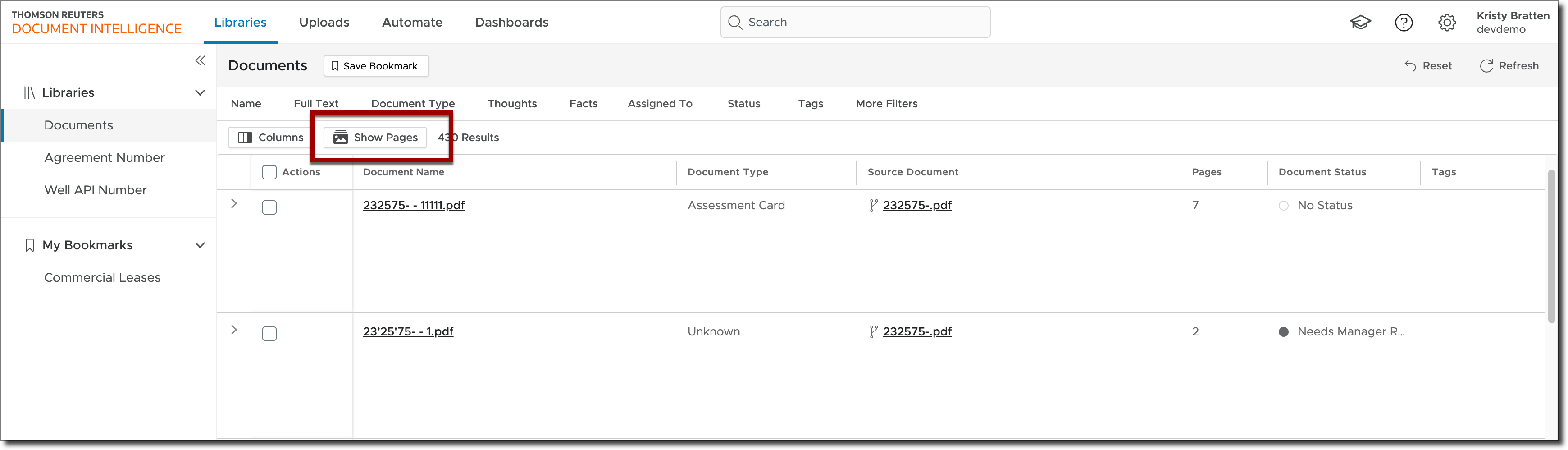 Document Thumbnails in Document Library View