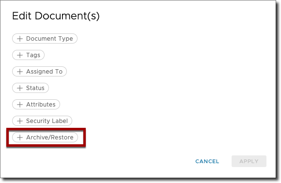 How to Archive Documents, Document Types, & Attributes